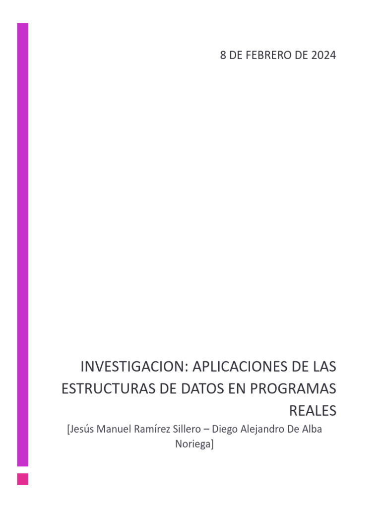 Aplicaciones de Las Estructuras de Datos en Programas Reales | PDF ...