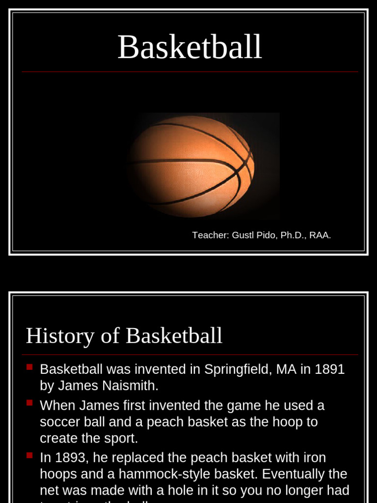 Basketball History and Rules | PDF | Basketball Positions | Team Sports