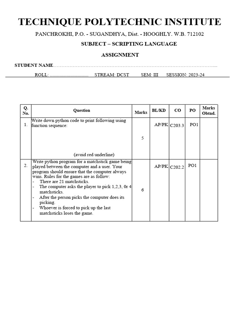 Scripting Language | PDF