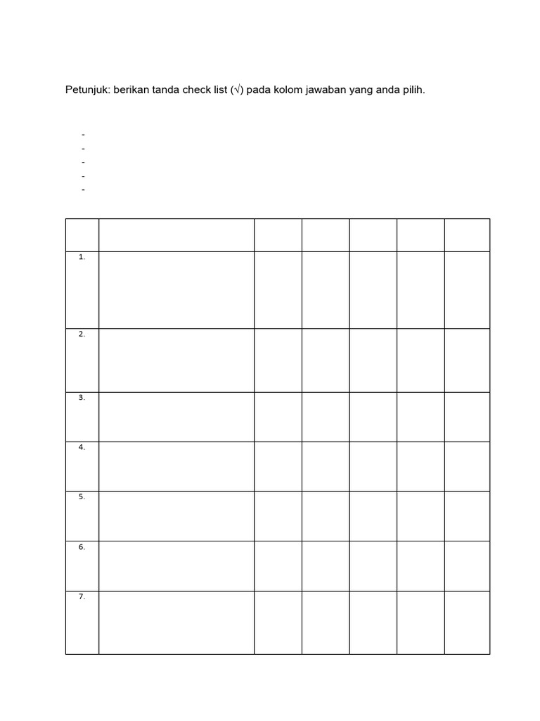 Kuesioner Sikap SDKI | PDF