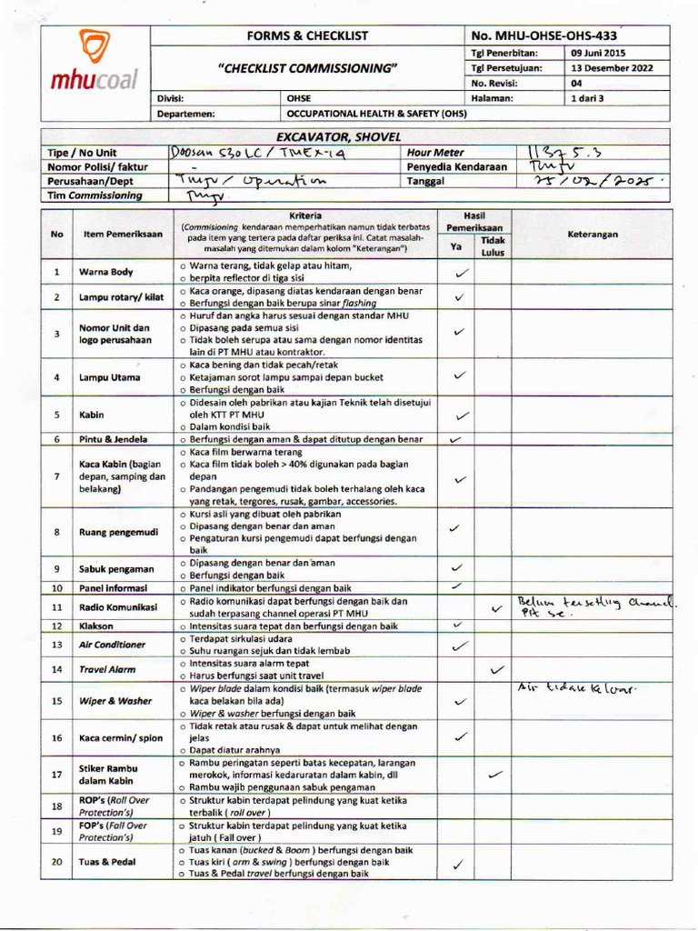 Pre Commisioning Tmex 14 Pdf