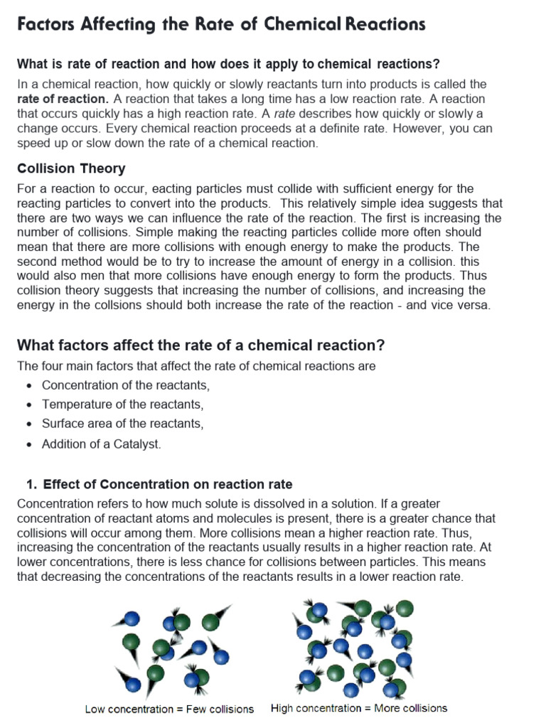Rates of Reaction McGraw Hill Exerpt | PDF | Reaction Rate | Chemical ...