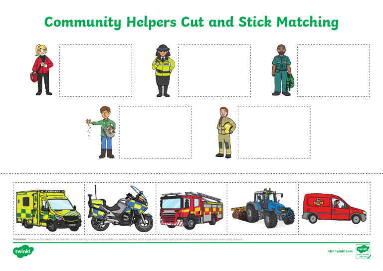 Community Helpers Matching Activity | PDF