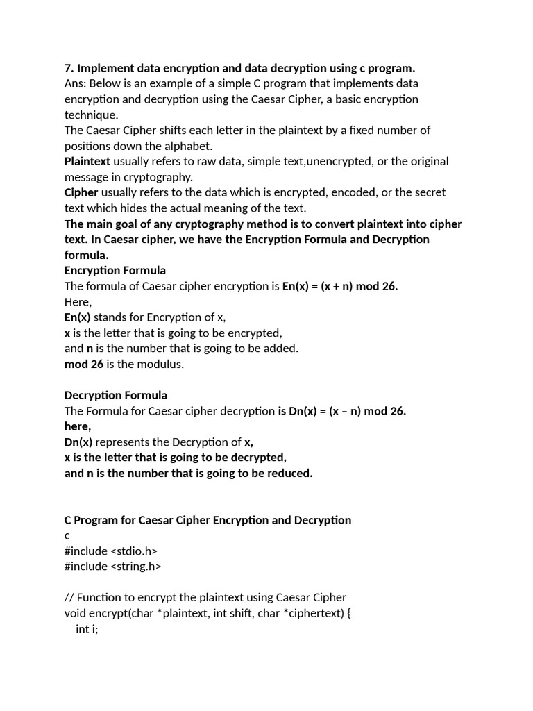 CN-Lab Exp-7 | PDF | Encryption | Cryptography