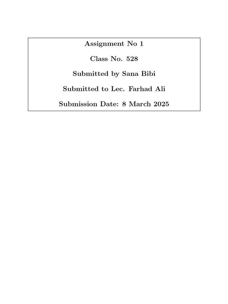 Sana S Assignment Numerical Methods | PDF | Mathematics Of Computing | Algorithms And Data ...