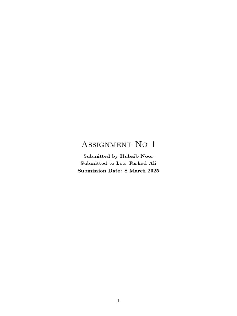 Hubaib S Assignment Numerical Methods Pdf Algorithms And Data