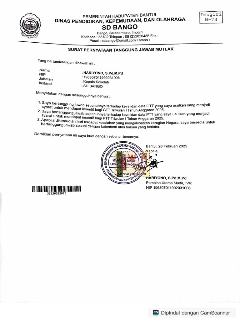 TW1 Sdnbango SPTJM | PDF