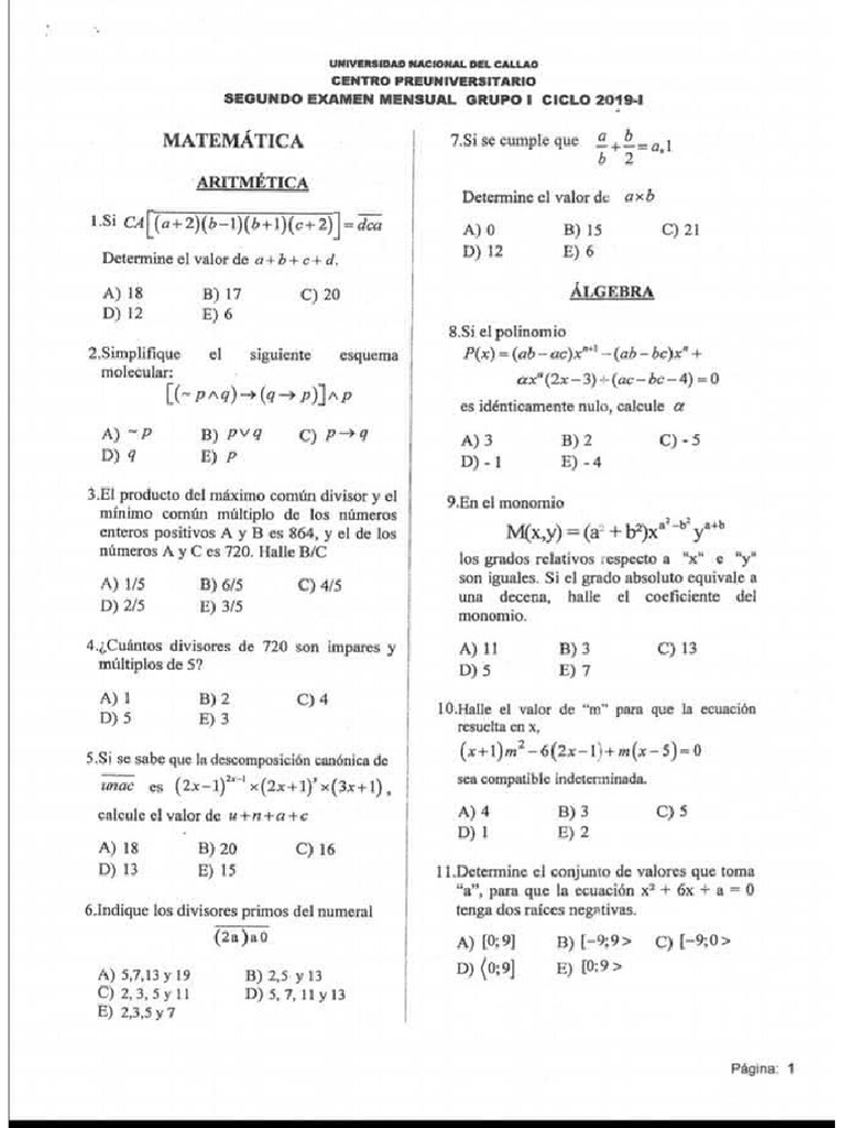 Ejercicios de Aritmetica y Geo | PDF