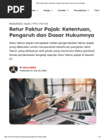 Cara Retur PM - FP Di EFaktur Retur Di Coretax | PDF