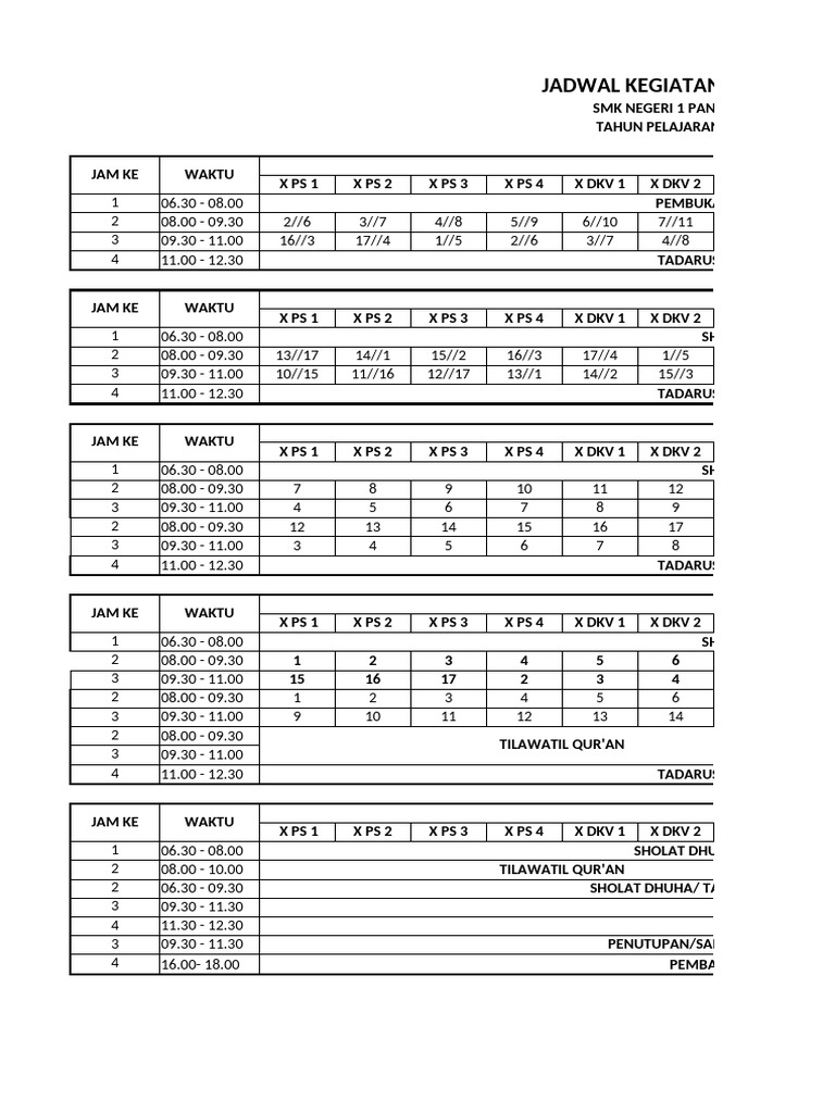 Jadwal Kegiatan Ramadhan 2025 | PDF | Semitic Words And Phrases | Abrahamic Religions