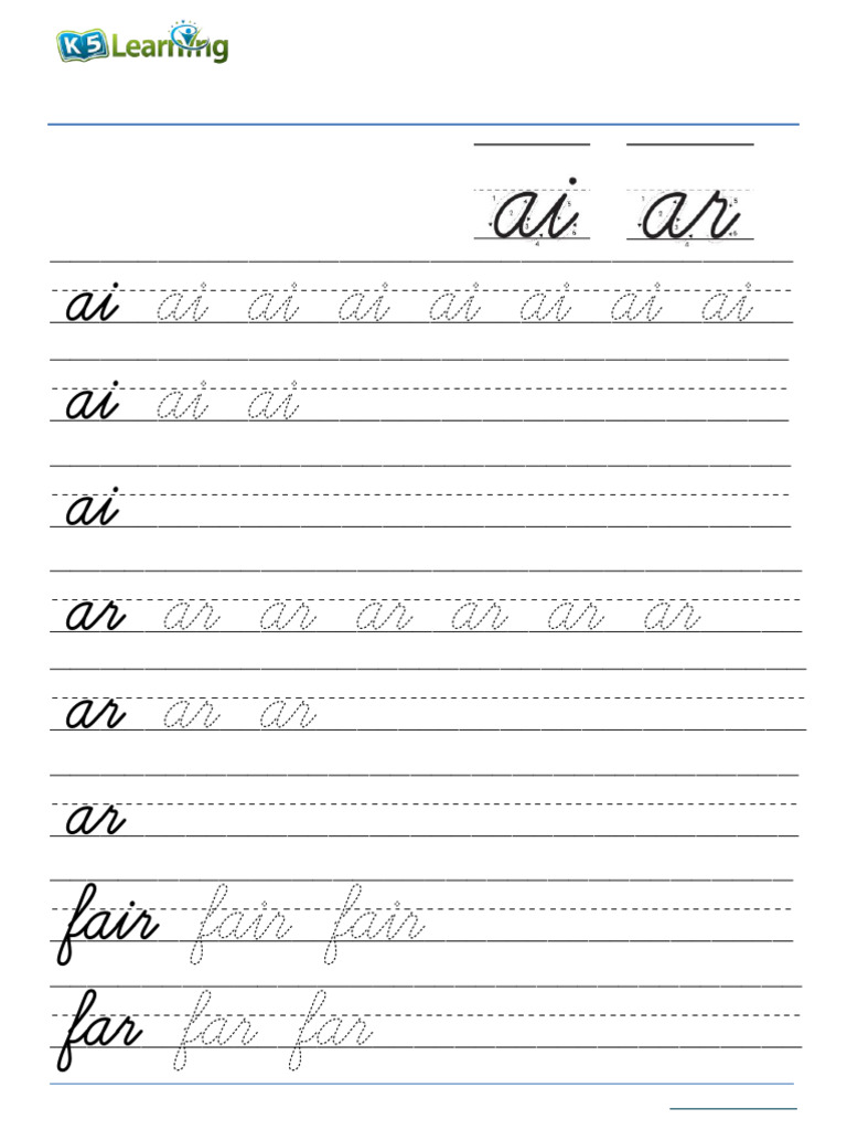 Cursive Letter Joins Ai Ar | PDF