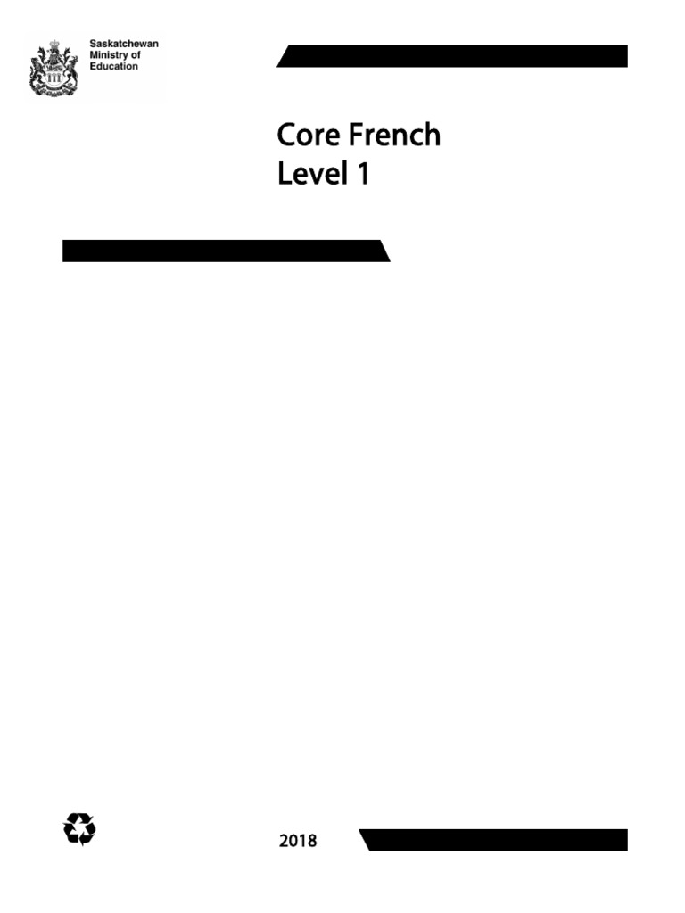 Core French Curriculum Level 1 Guide | PDF | Reading Comprehension ...
