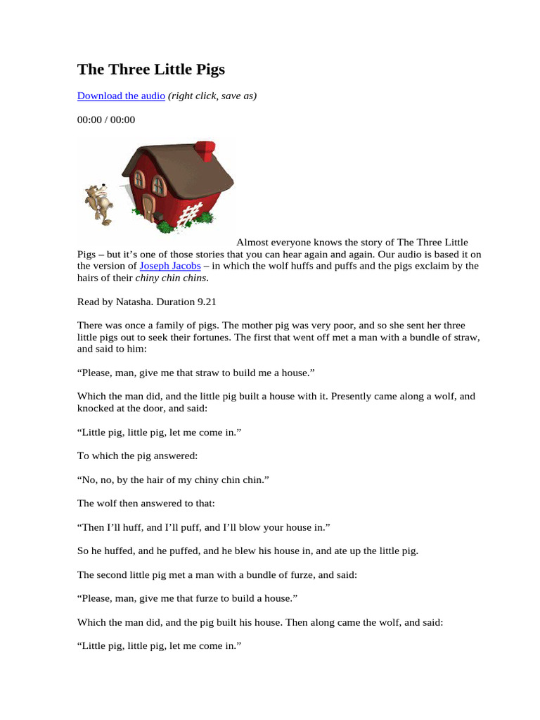 The Three Little Pigs | PDF