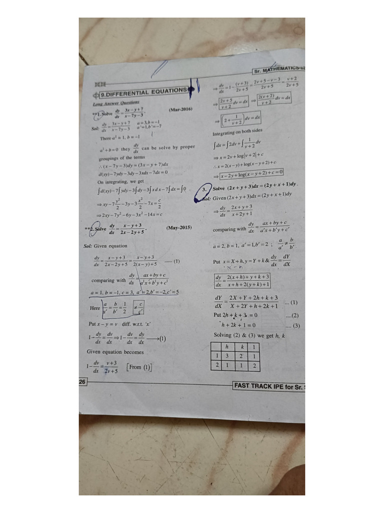 Maths Differential Equations Ipe | PDF