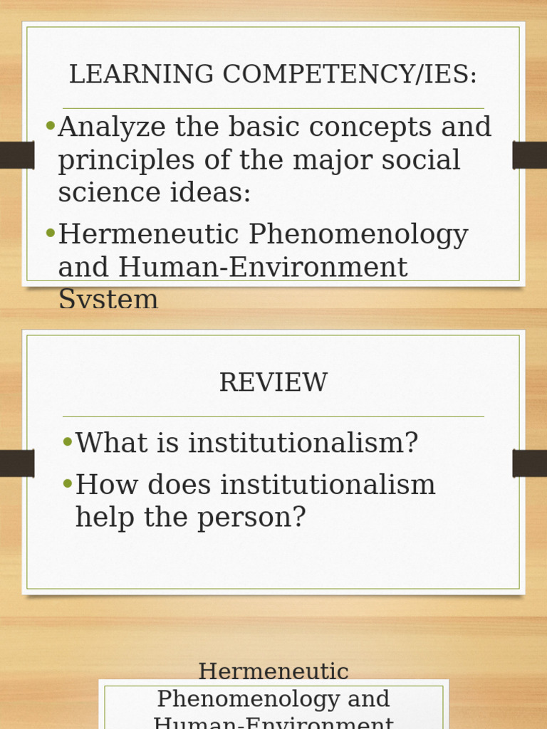 Hermeneutic Human Environment System | PDF | Phenomenology (Philosophy ...
