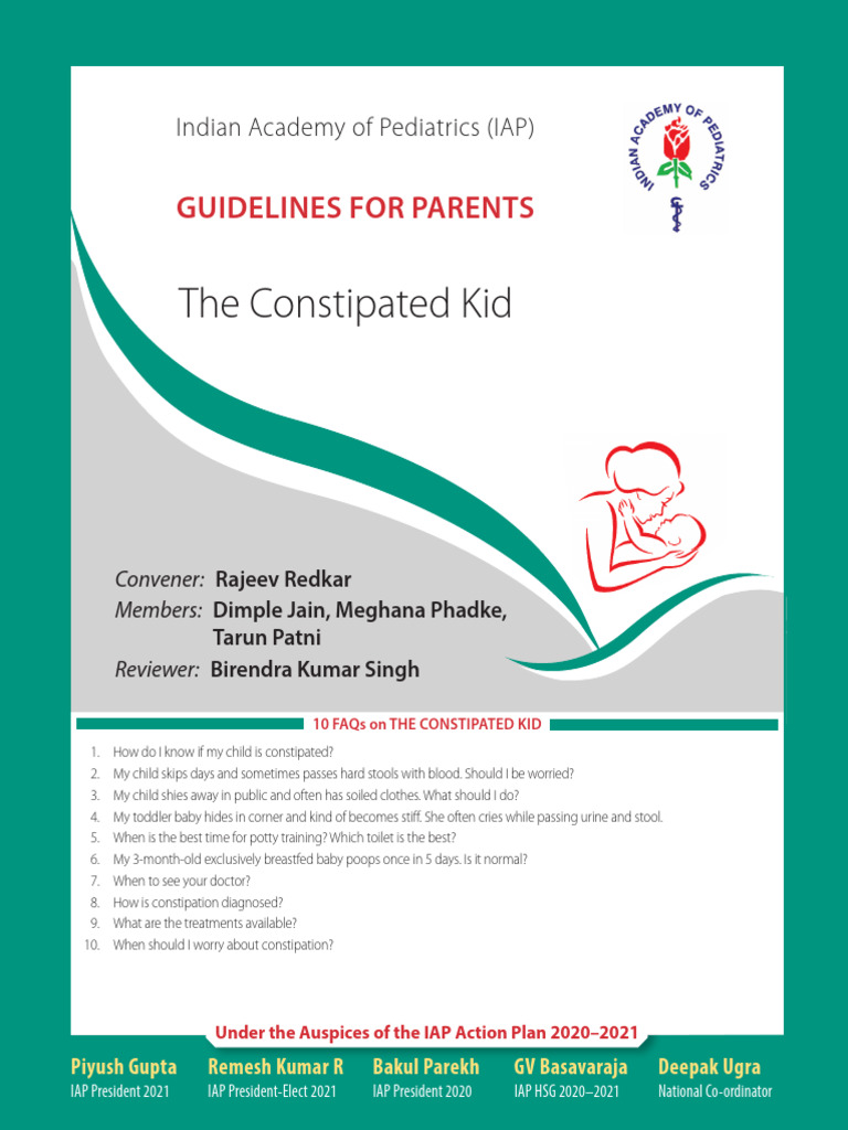 IAP Guidelines on Childhood Constipation | PDF | Constipation ...