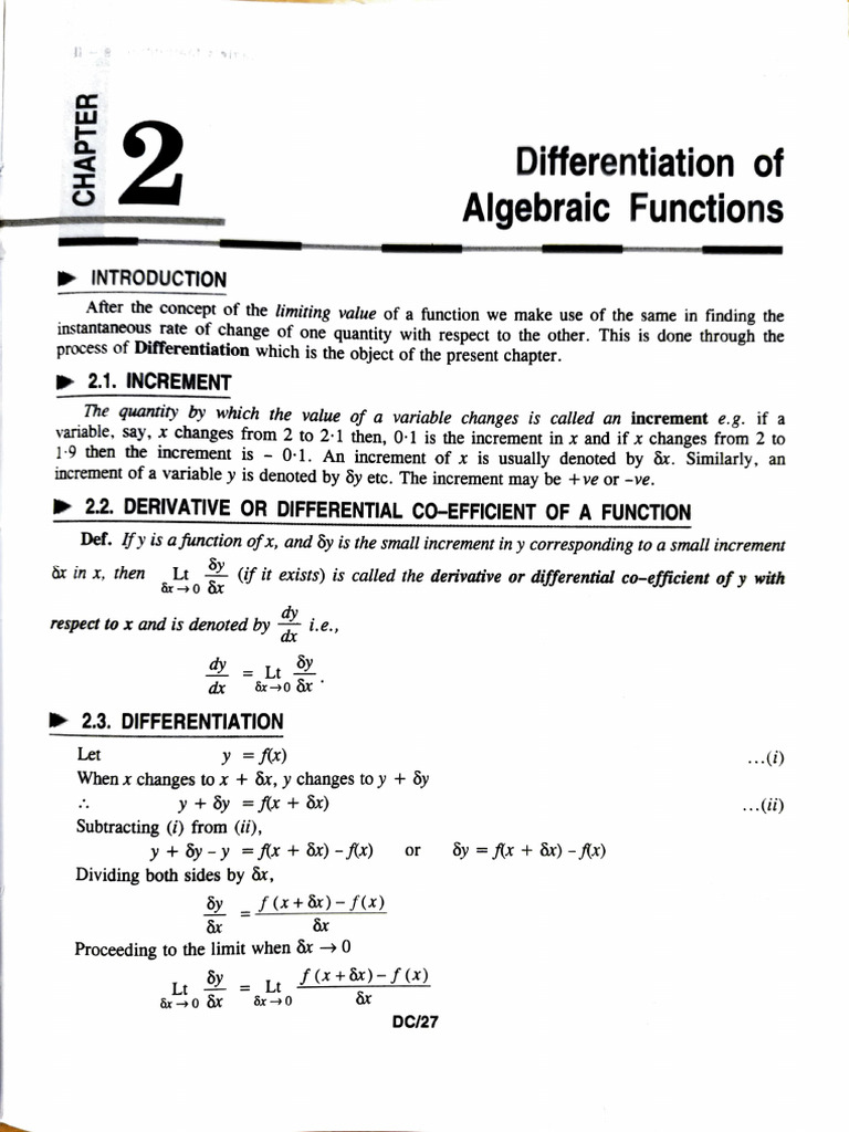 Differentiation 1 | PDF | Derivative | Tangent