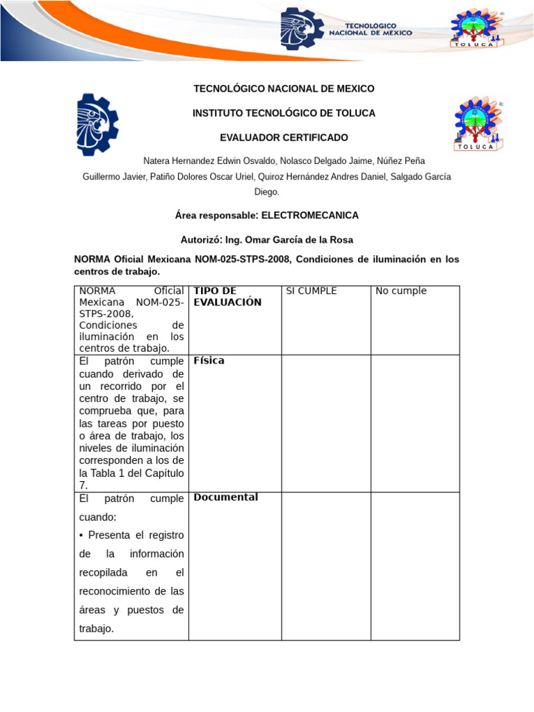 Norma Oficial Mexicana Nom 025 Stps 2008 | PDF | Metrología | Calibración