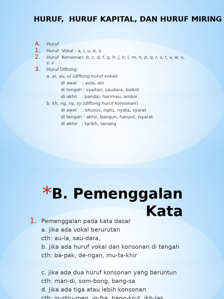 Panduan Penggunaan Huruf Kapital SD | PDF