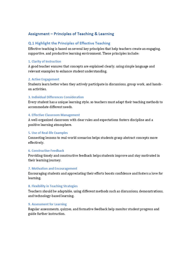 BEd_Assignment-8601 Assignment 1 | PDF | Motivation | Motivational