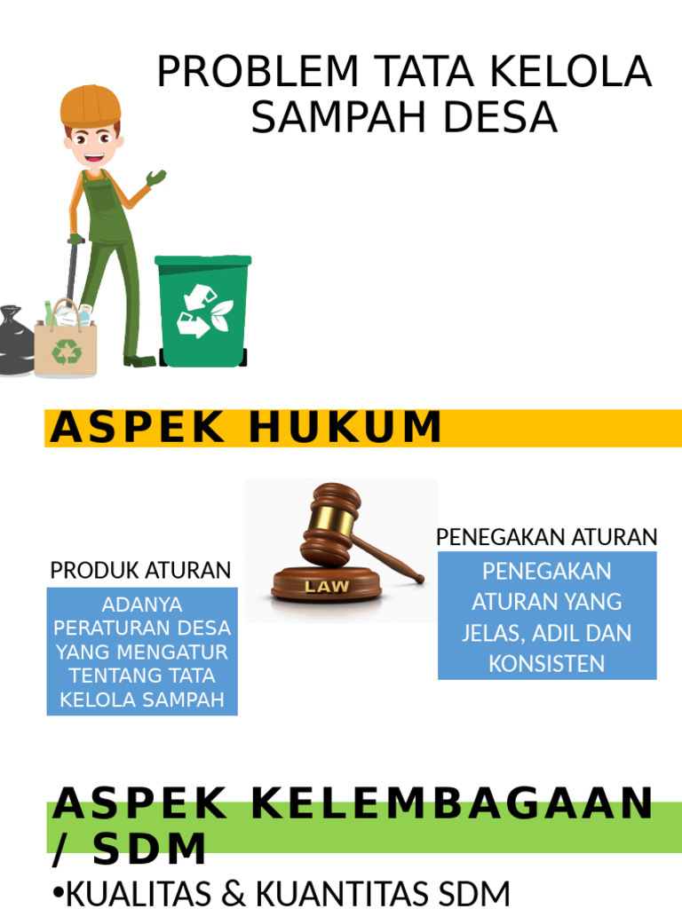 Problem Tata Kelola Sampah Desa | PDF