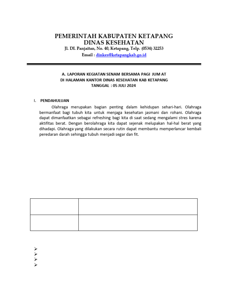 LAPORAN KESJAOR JULI 2024 | PDF