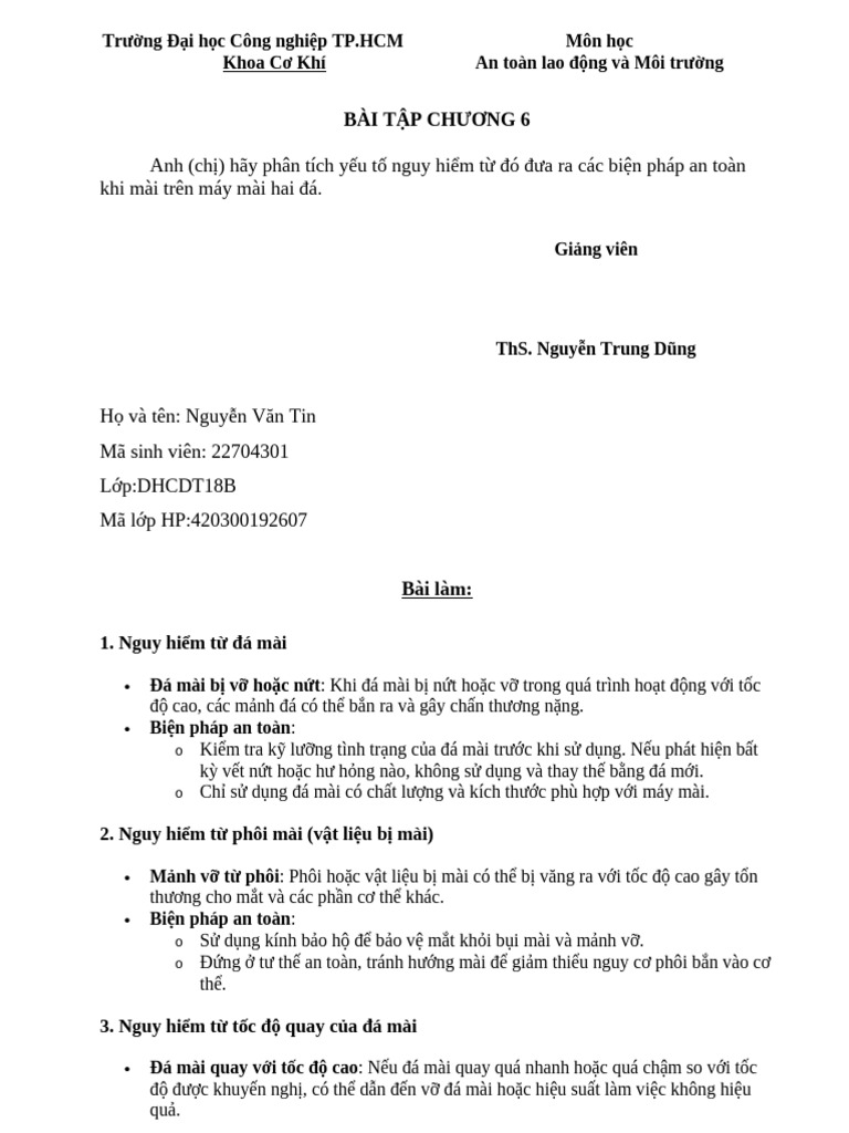 Bai Tap Chuong 6 | PDF
