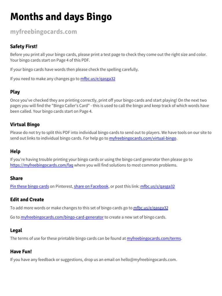 Months_and_days_Bingo | PDF