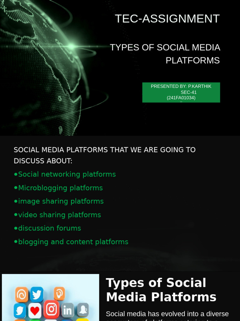 TYPES OF SOCIAL MEDIA AND ITS PLATFORMS | PDF | Microblogging | Popular ...