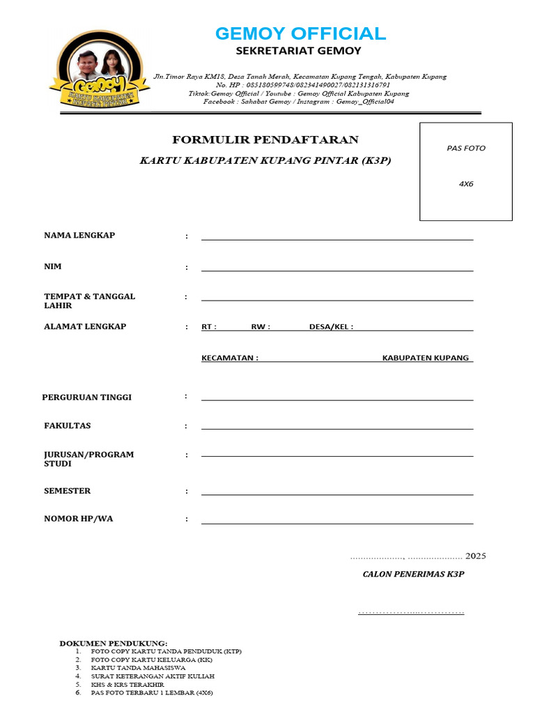 Formulir K3P Gel. 2 | PDF