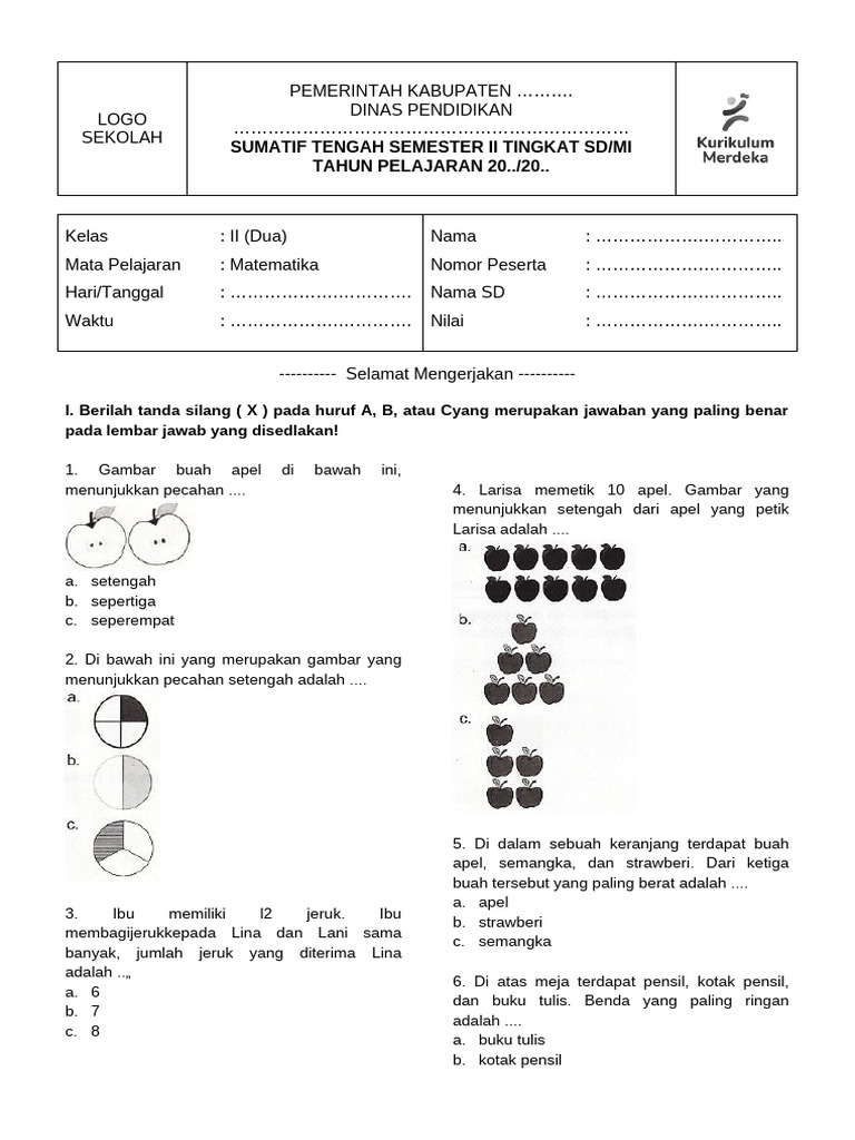 STS Matematika Kelas 2 SEM 2 | PDF