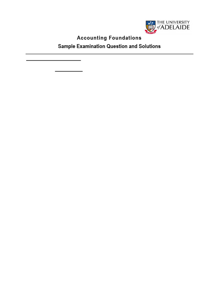 Accounting Sample Exam and Solution 2021 | PDF | Debits And Credits | Balance Sheet
