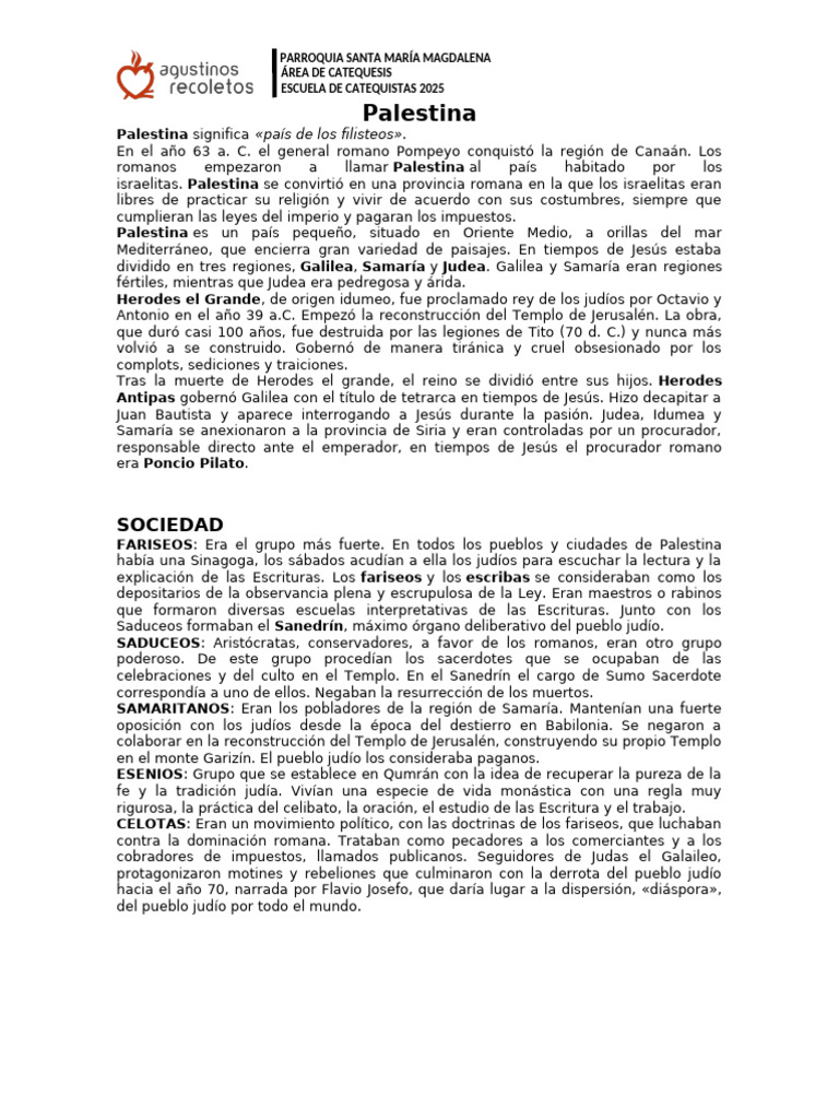 Palestina | PDF | Palestina (Región) | Herodes el grande