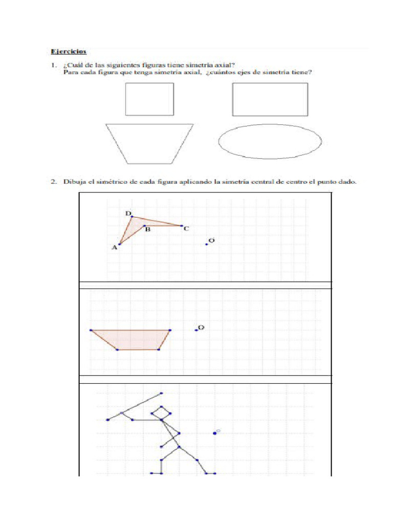Figuras Geometricas Simetria Axial y Central | PDF