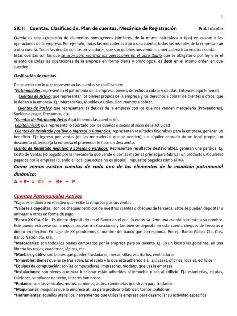 SIC Plan de Cuentas | PDF | Business | Valor neto