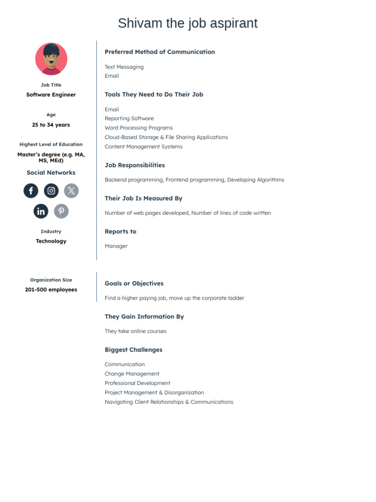 Software Engineer Profile and Insights | PDF