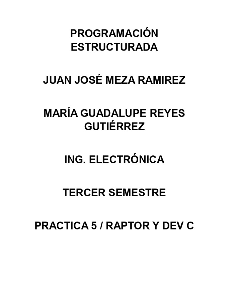 PROGRAMACIÓN ESTRUCTURADA_U2_PRÁCTICA 1. | PDF