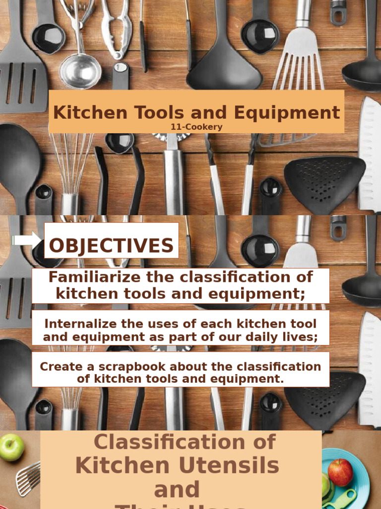 1.Classification of Kitchen Tools and Equipment (3) | PDF