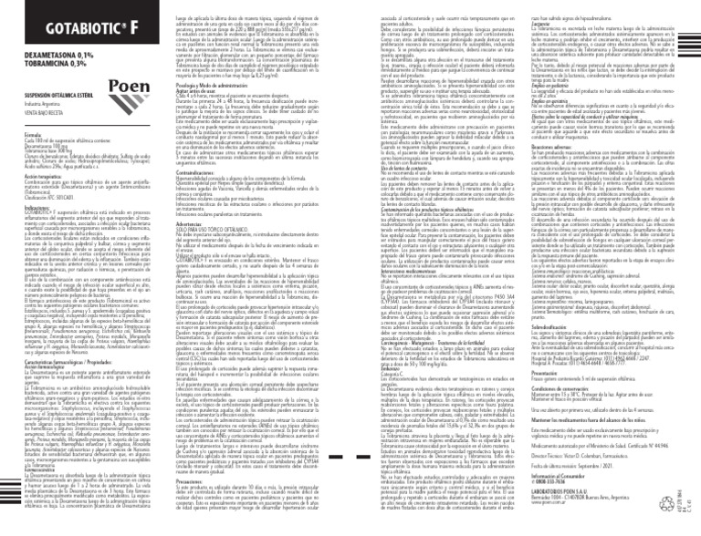 Prosp-Gotabiotic F-suspensión | PDF | Corticosteroides | Medicamentos ...