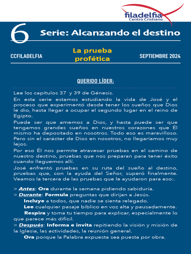 Serie Alcanzando El Destino - Leccion 6 | PDF | Primera epístola a los ...