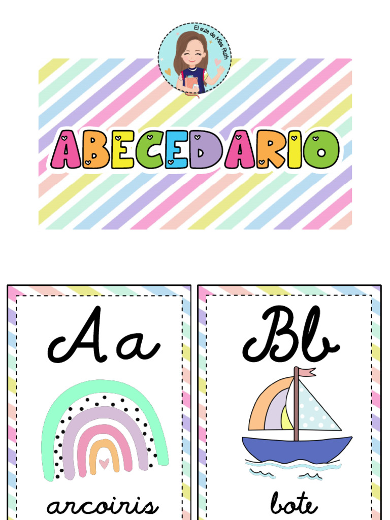 ABECEDARIO CARTELES Letra Ligada | PDF