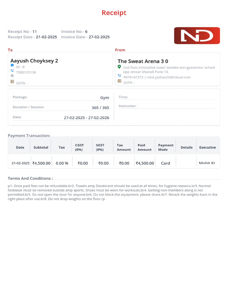 Receipt 2025-02-27 6 | PDF