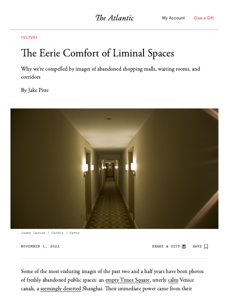 Jake Pitre - The Eerie Comfort of Liminal Spaces | PDF
