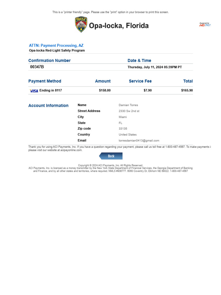 ACI Payments, Inc Pay Taxes, Utility Bills, Tuition & More Online | PDF
