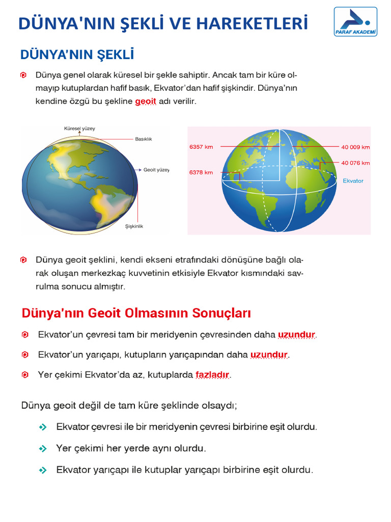 Dunyanin Sekli Ve Hareketi | PDF