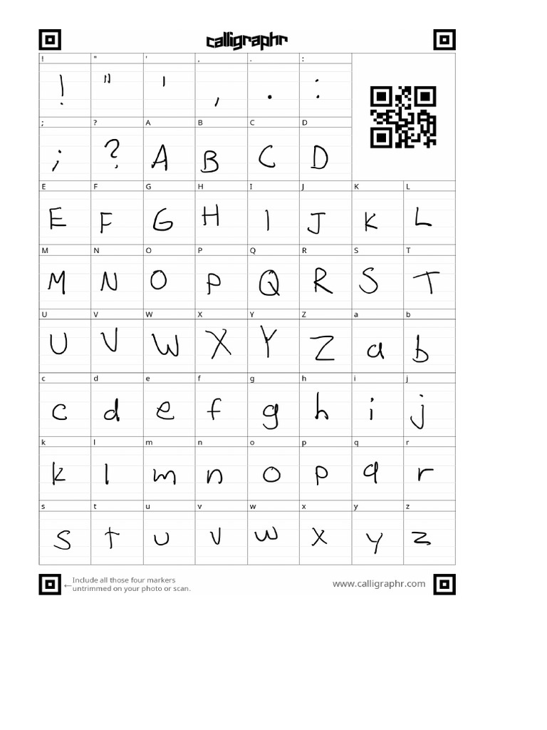 Calligraphr Template | PDF