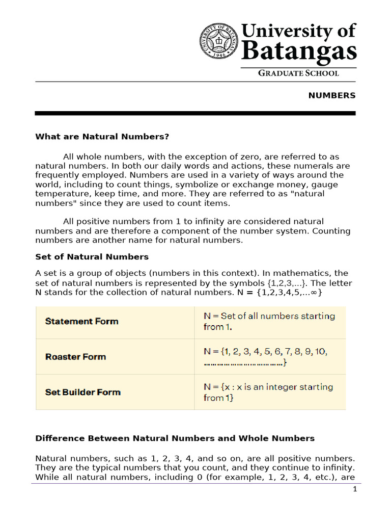 Lesson 1real Numbers Pdf Numbers Natural Number