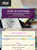 Annotation Sentence Starters For Art | PDF | Art | Self-Improvement