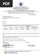 Request Letter Format For SF10 | PDF