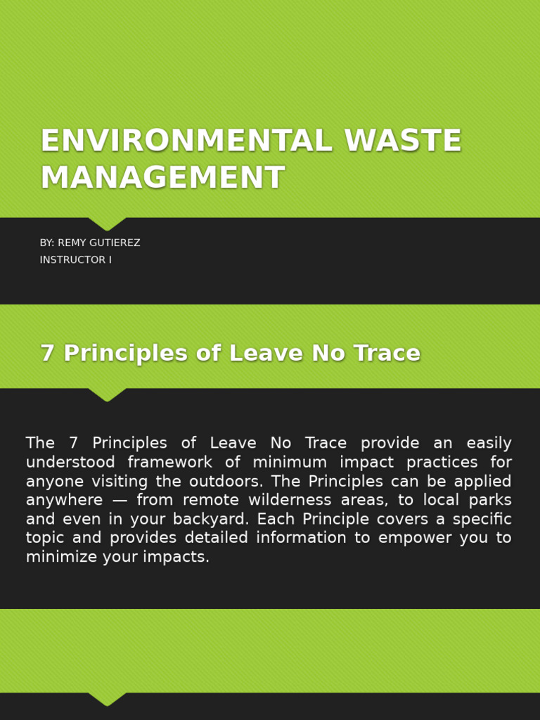 Environmental Waste Management Laws | PDF | Environmental Impact ...